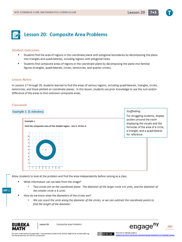 Math g7 m3 Topic C Lesson 20 Teacher | PDF