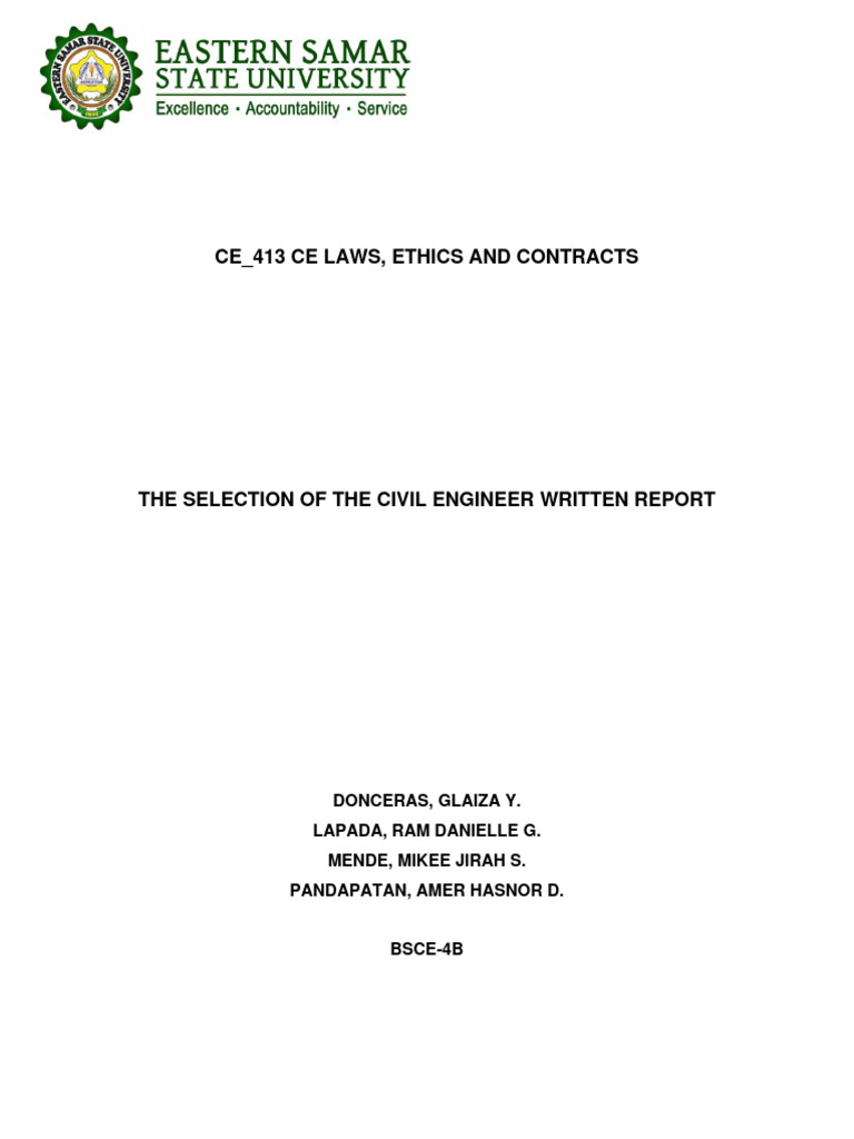 The Selection of Civil Engineer | PDF