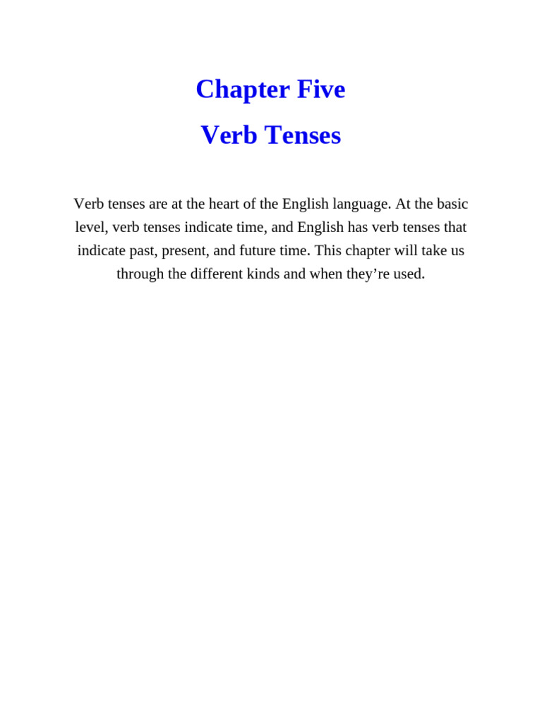 Understanding English Verb Tenses | PDF | Language Arts & Discipline