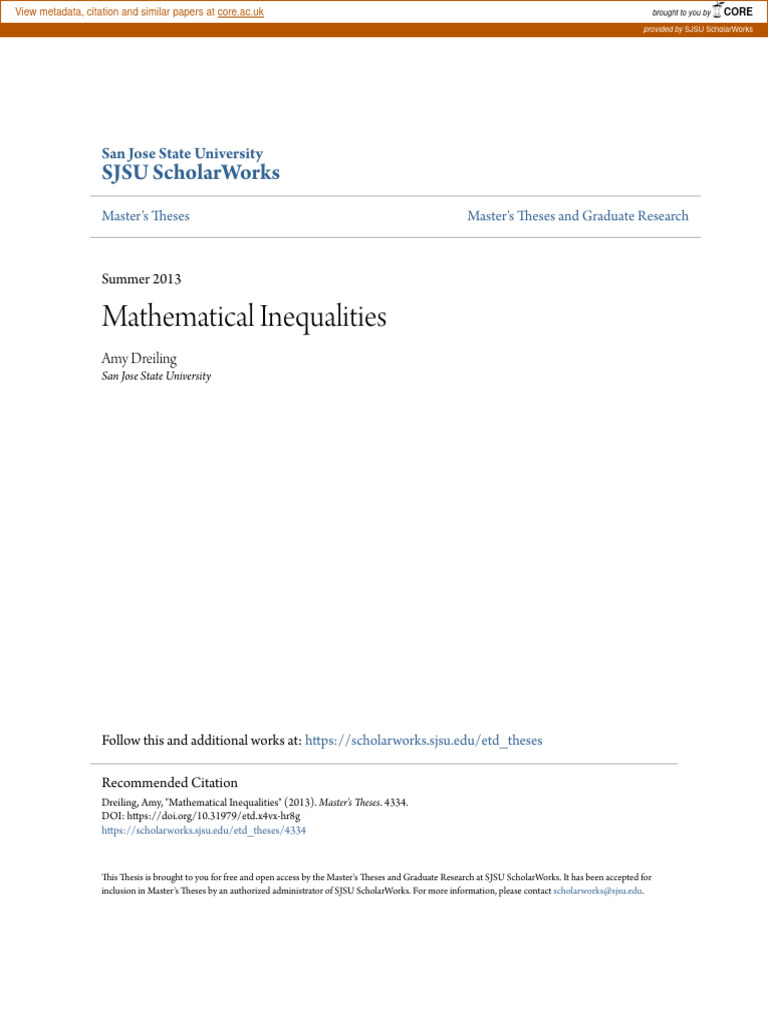 Mathematical Inequalities | PDF