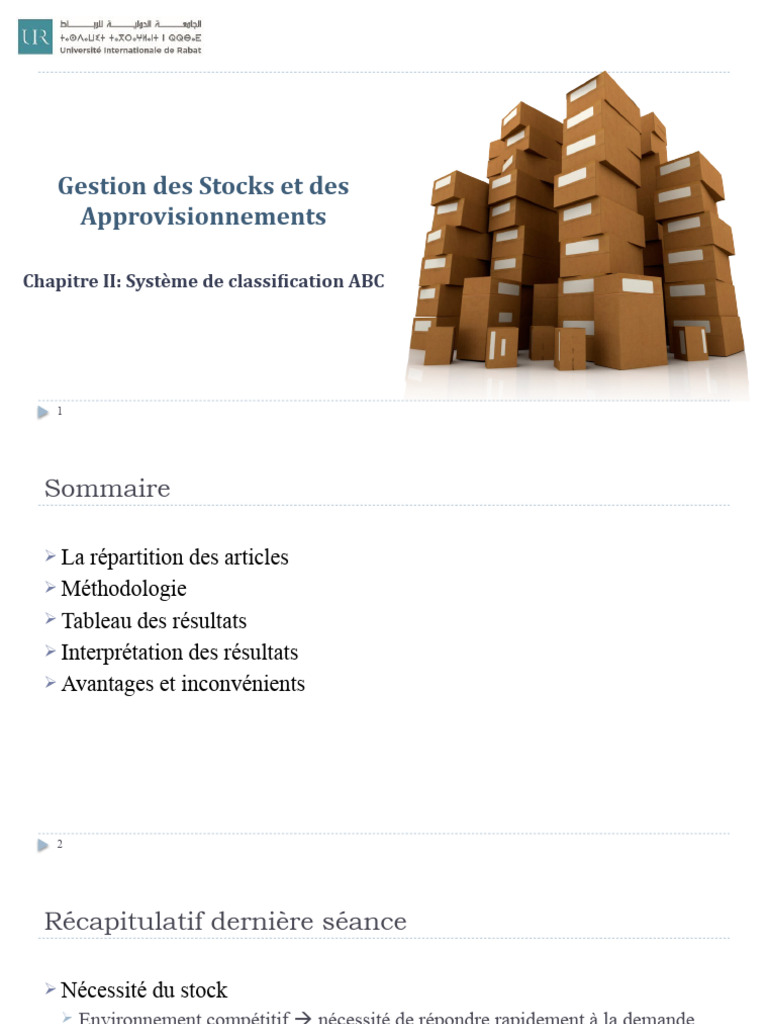 Classification ABC des Stocks | PDF