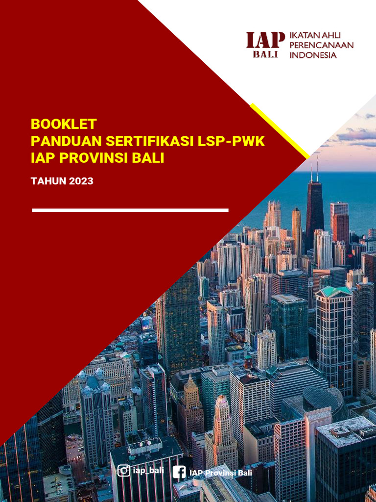 Booklet Panduan Sertifikasi LSP PWK-IAP Provinsi Bali 2023 | PDF