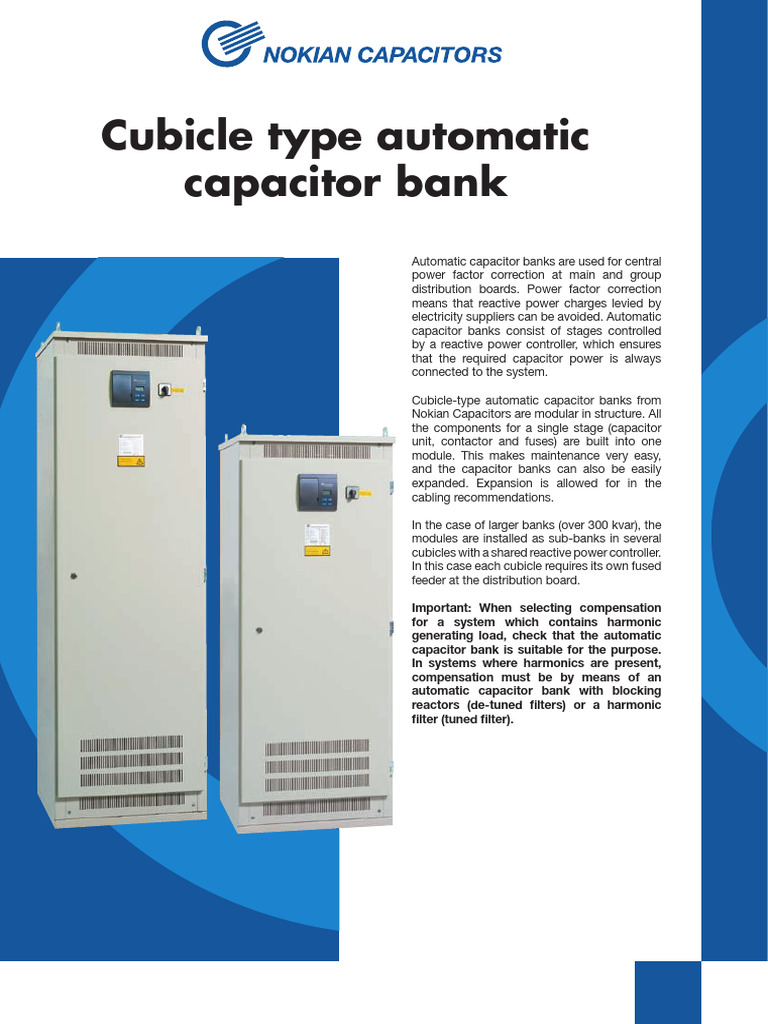 En-LV09!05!2007-Cubicle Type Automatic Cap Bank | PDF | Capacitor ...