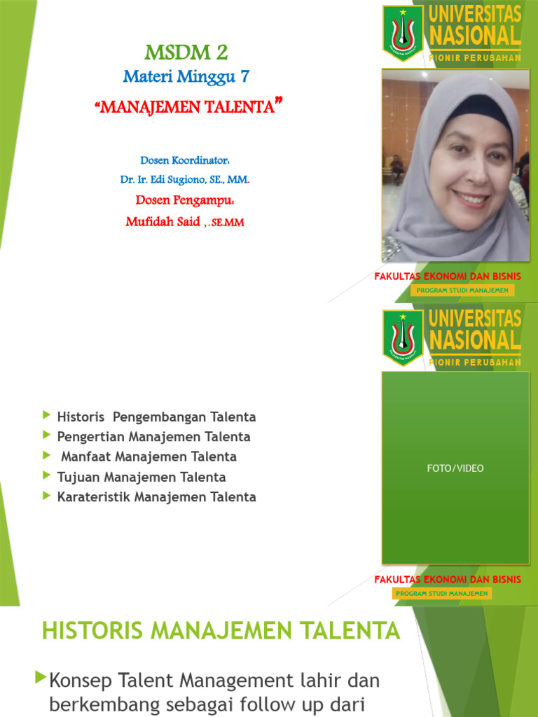 Materi Minggu 7 MSDM 2 (Talent Management) | PDF