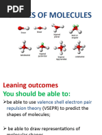 VSEPR Shapes Quick Reference Guide | PDF
