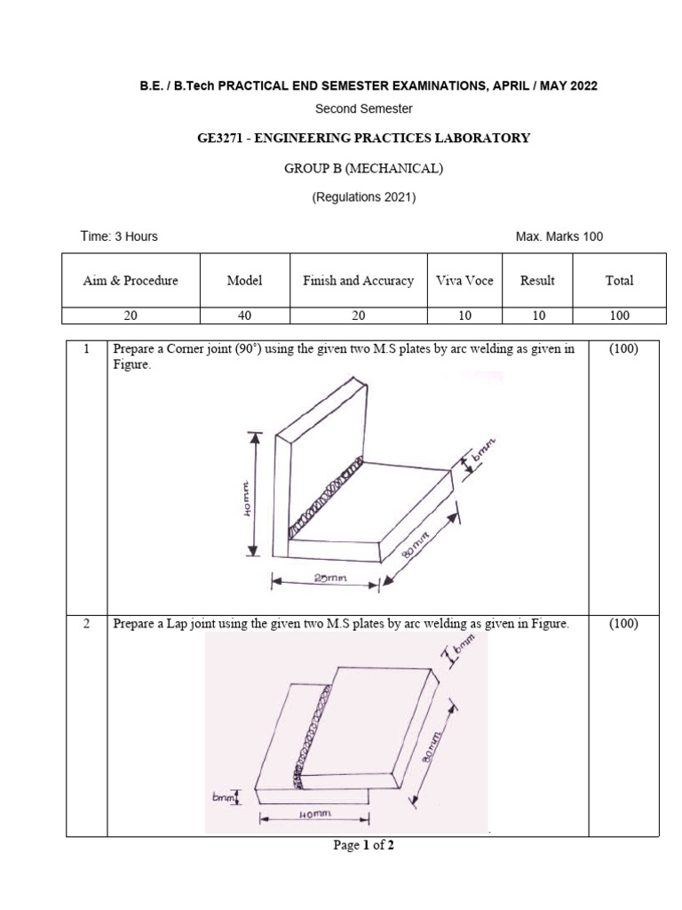 GE3271 - Mechanical SET 3 | PDF