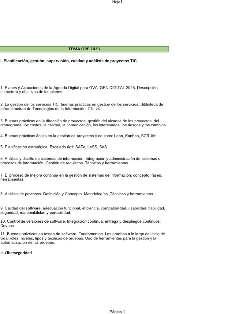 Temario Informática OPE 2023 v1 | PDF