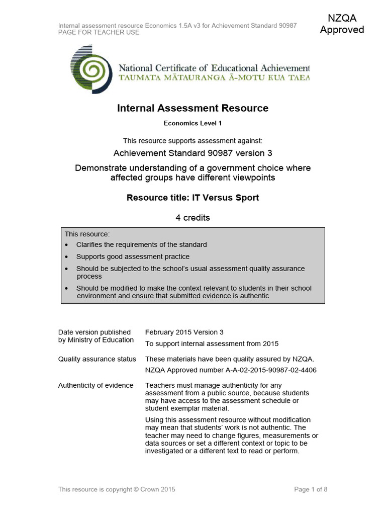 Econ1 5A v3 Feb15 | PDF