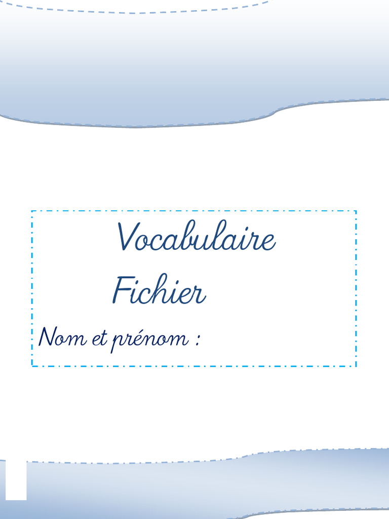 Dossier Vocabulaire | PDF
