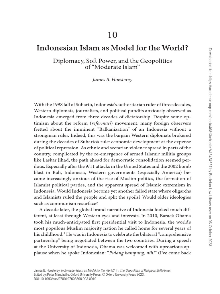 10 Indonesian Islam As Model For The World | PDF