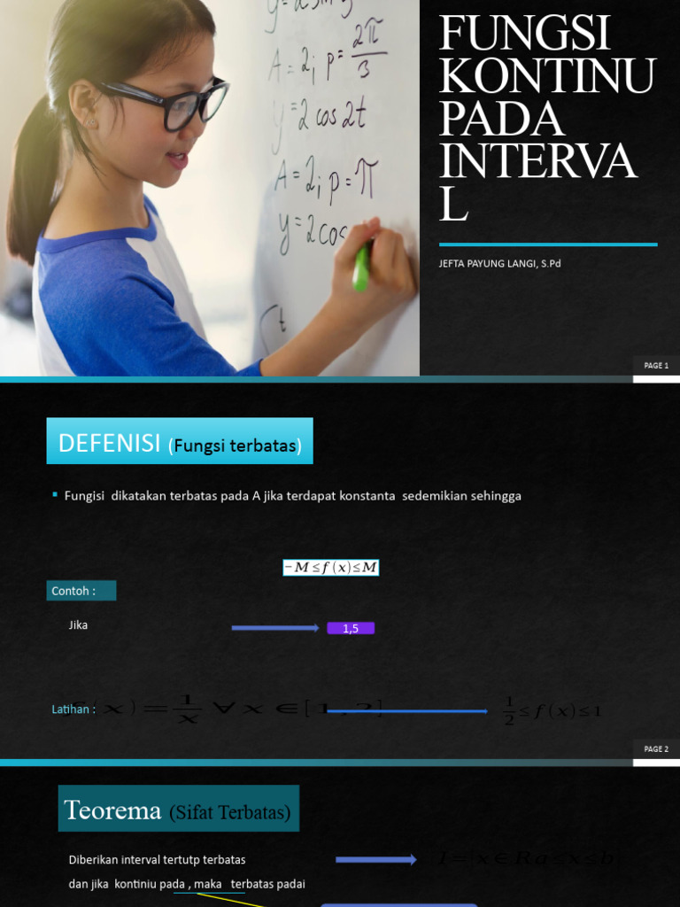 Fungsi Kontinu Pada Interval | PDF