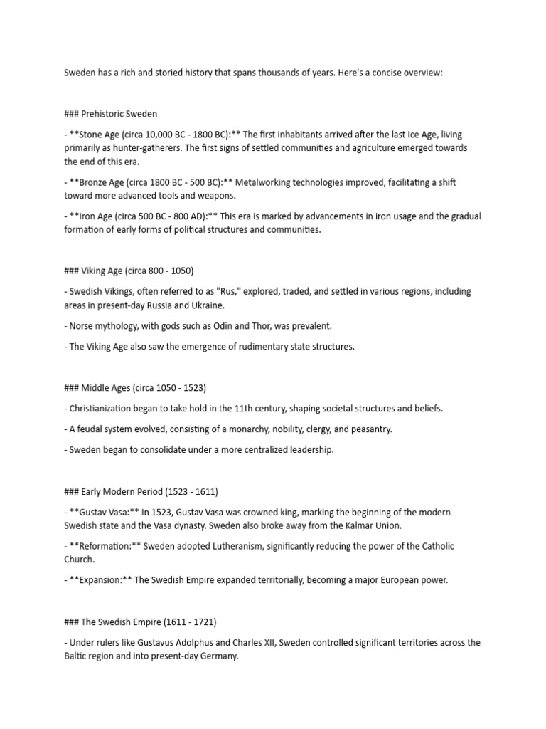 History of Sweden | PDF