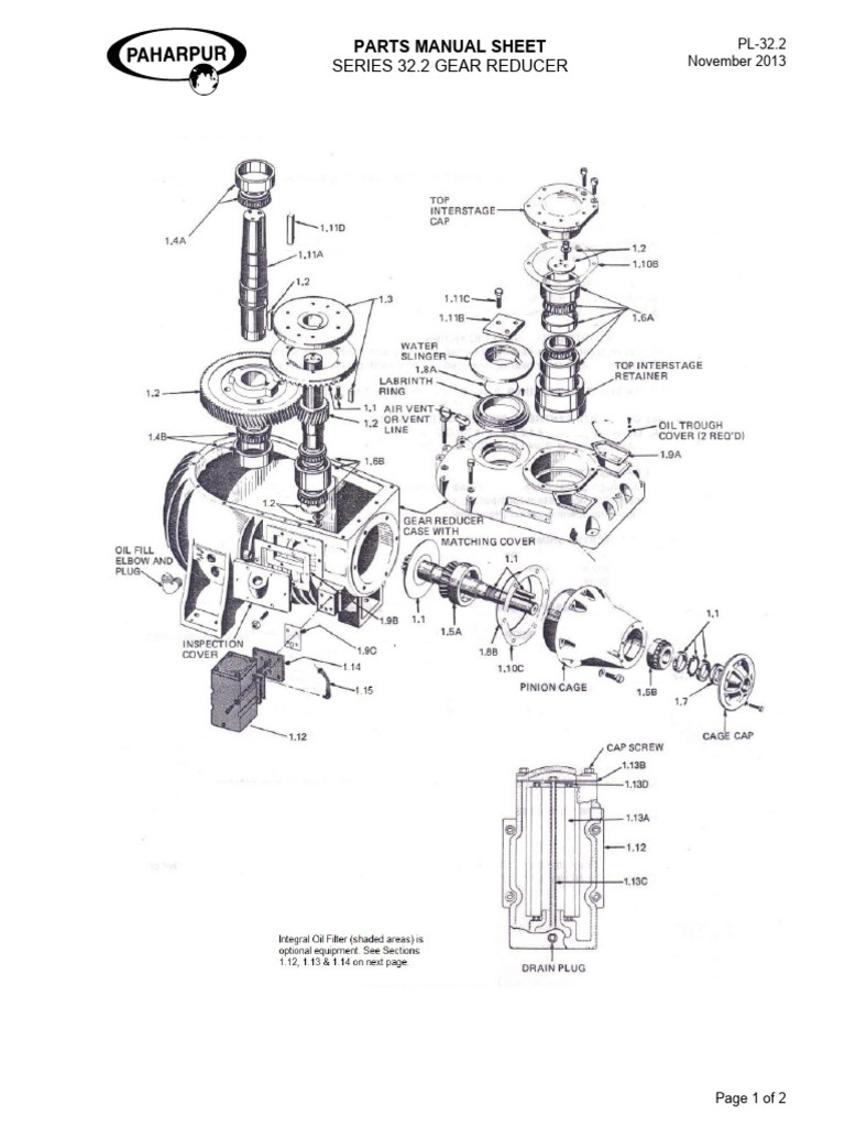 32.2 Sr. Gear Reducer Parts Manual | PDF
