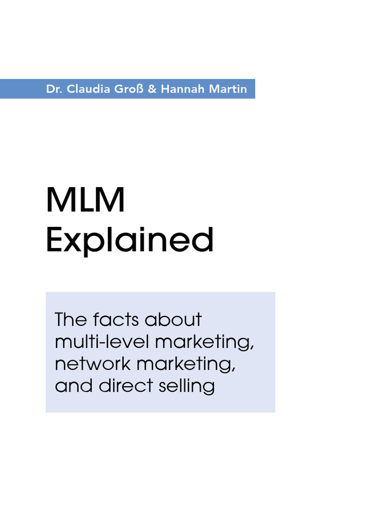 MLM Explained Final 2023 | PDF | Multi Level Marketing | Economies
