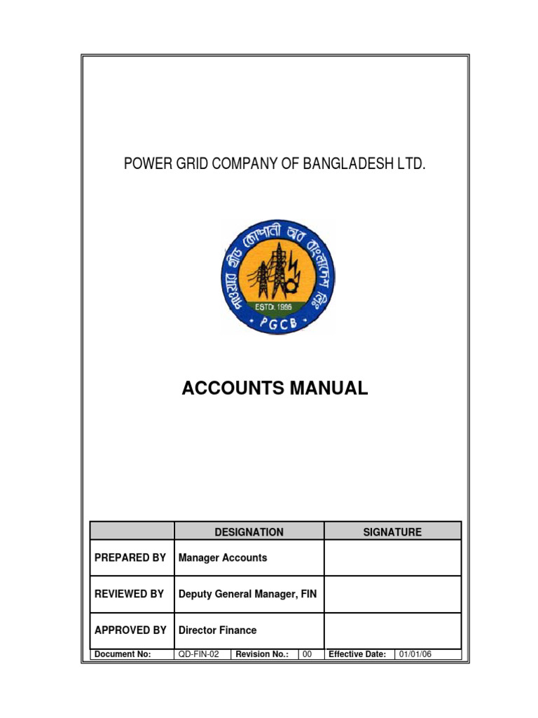 Accounts Manual | PDF | Cheque | Payments