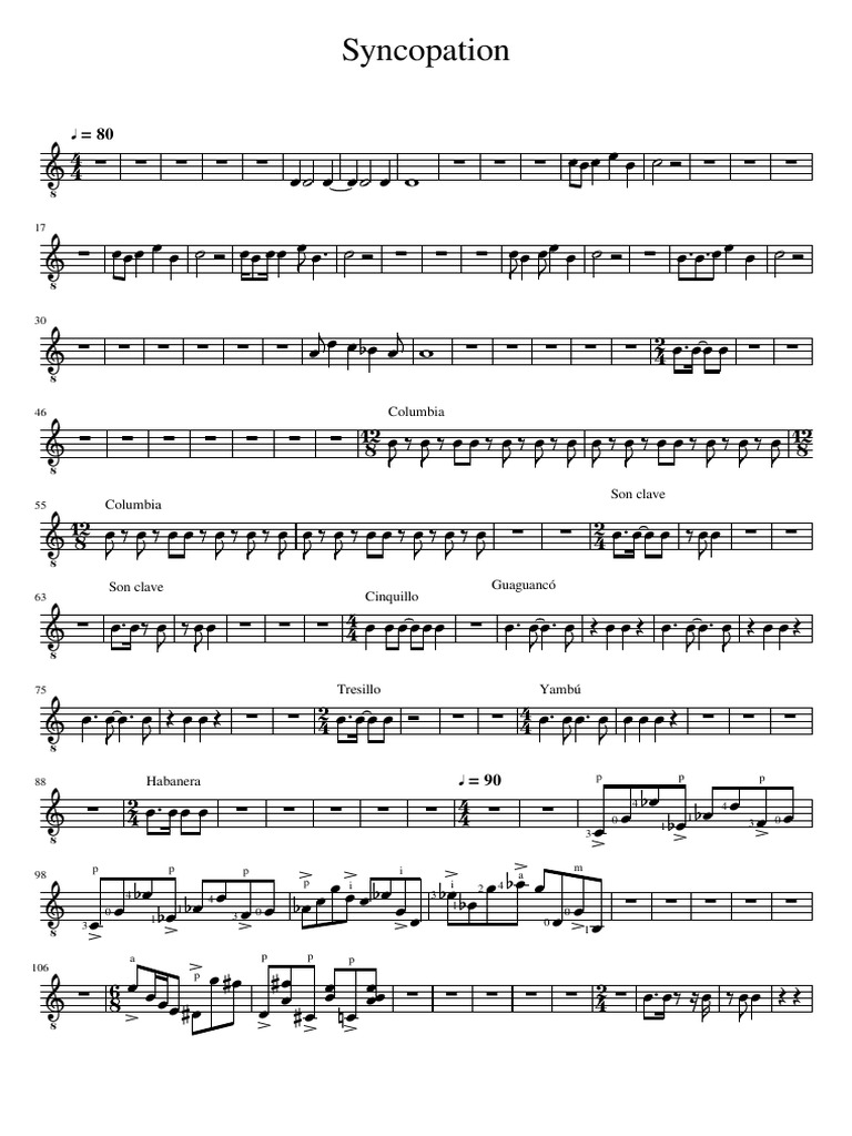Syncopation | PDF | Elements Of Music | Music Theory