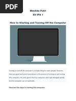 Operating a Desktop Computer Basics | PDF | Button (Computing) | Computer Monitor