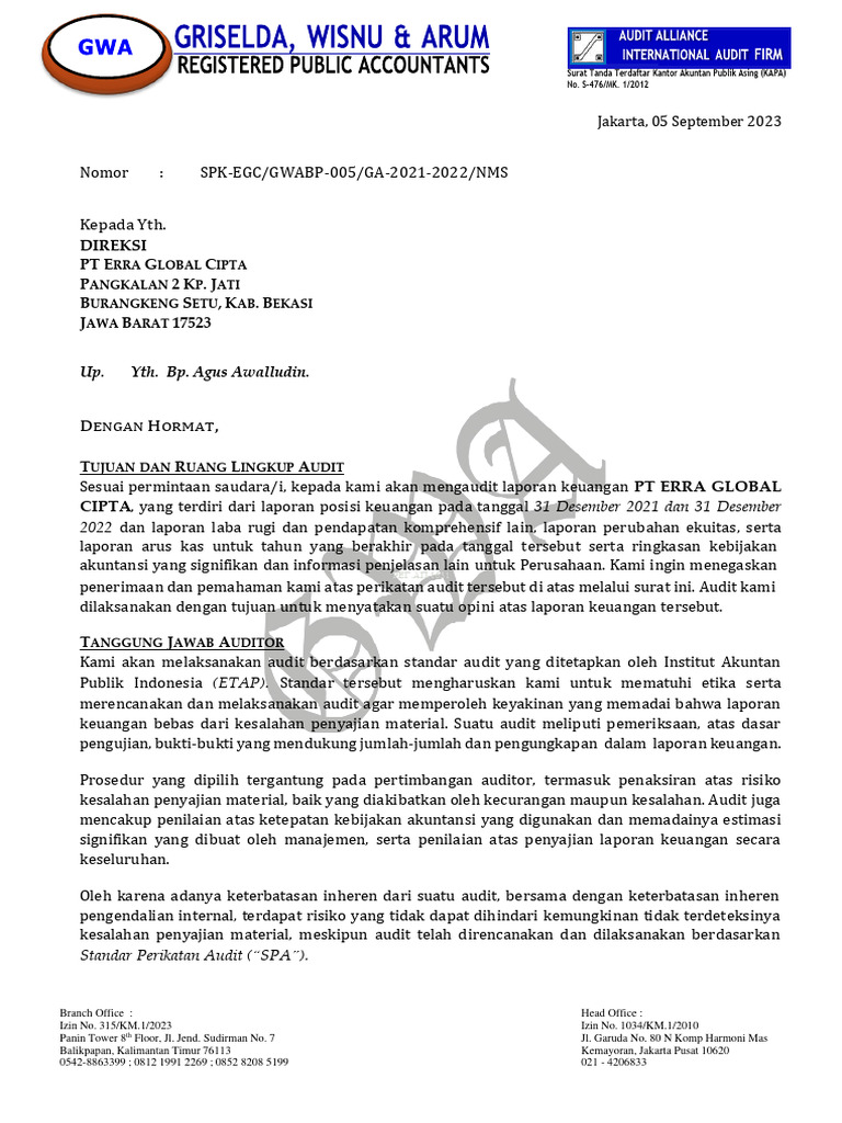 (Ga-005) Proposal PT Era Global Cipta 2021-2022 | PDF