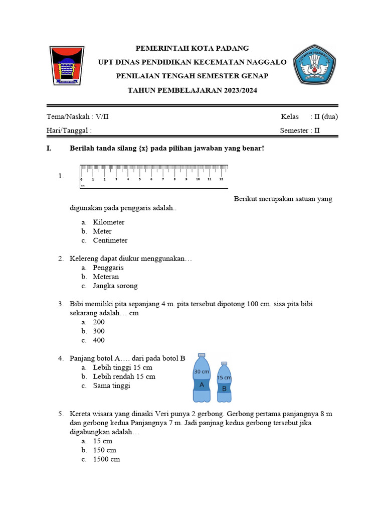 Soal Kelas 2 Tema 5 | PDF