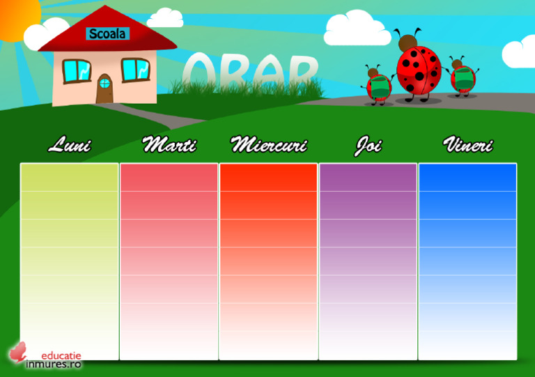 Orar Clase Primare | PDF