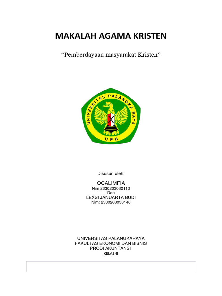 makalah agama kristen | PDF