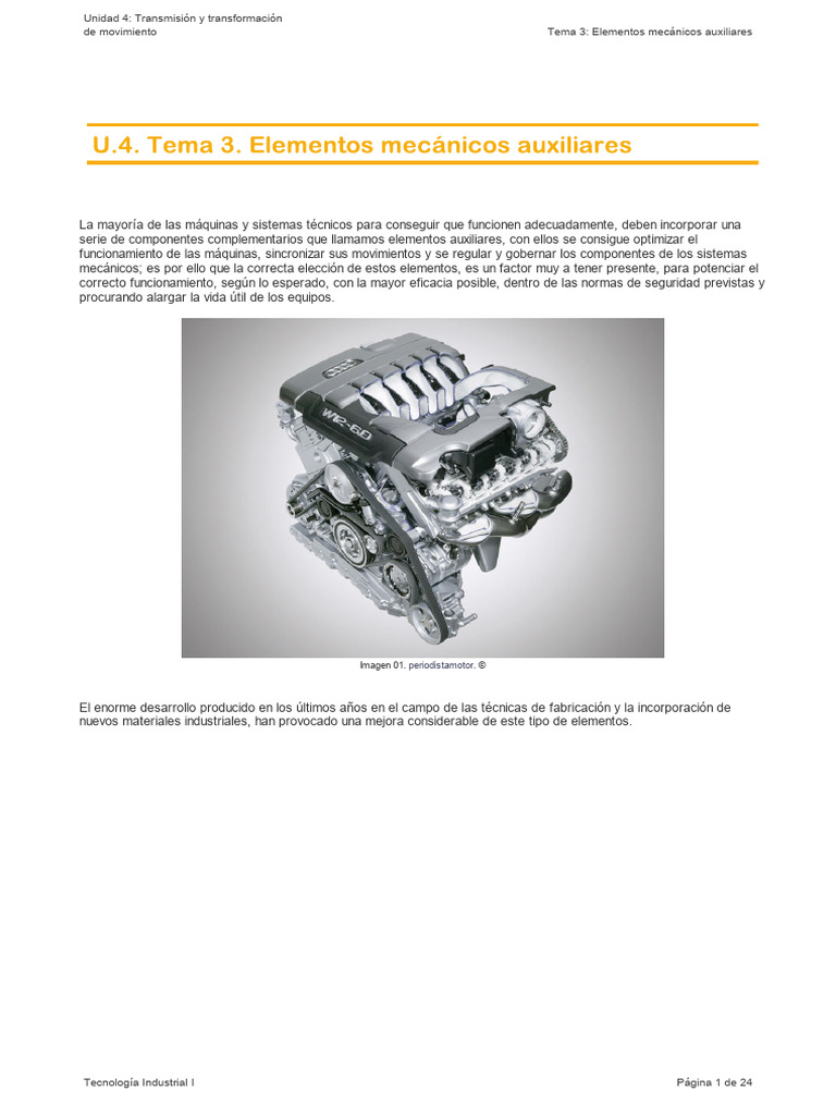 3.elementos Mecánicos Auxiliares | PDF