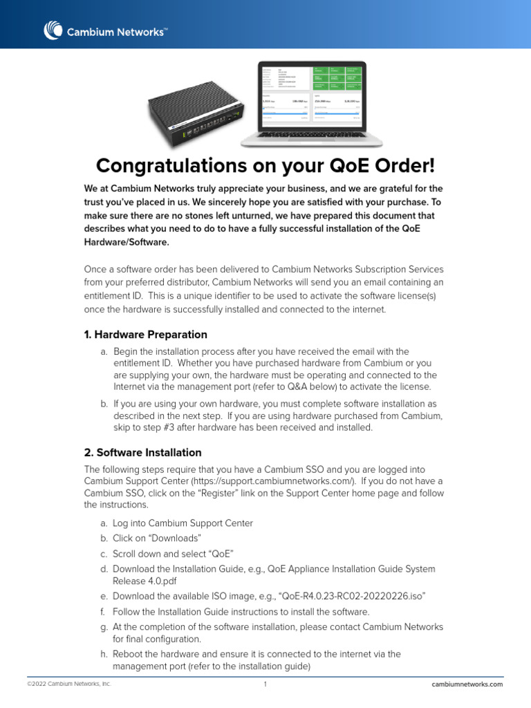 QoE Getting Started Guide v1 | PDF | Finance & Money Management | Computers