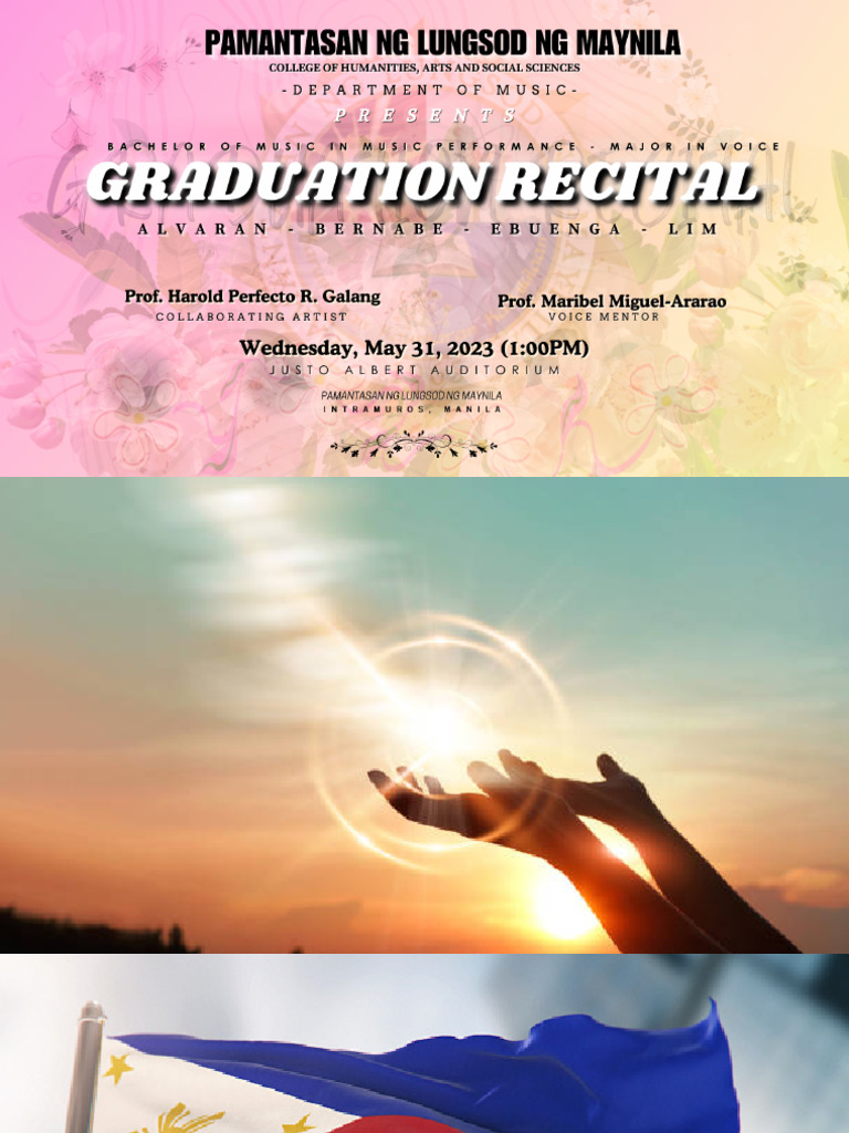 PLM BMMP 4-1 (Voice) Graduation Recital - General Slides (MAY 2023) | PDF