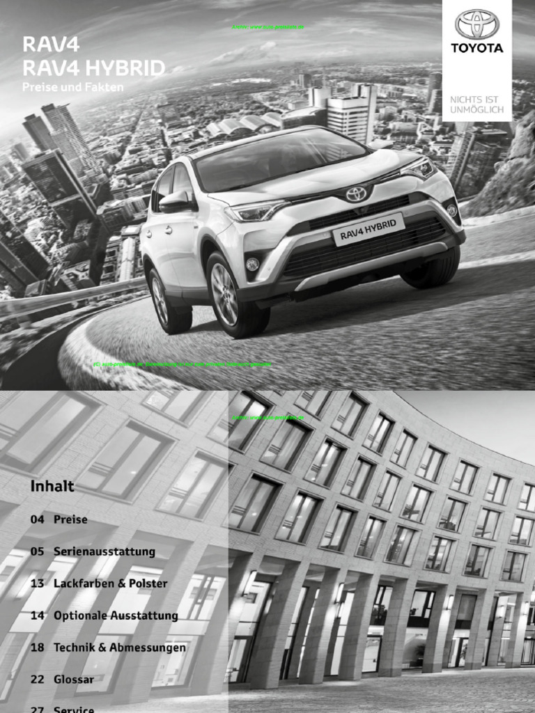 2018-01 Preisliste Toyota Rav4 Rav4-Hybrid | PDF