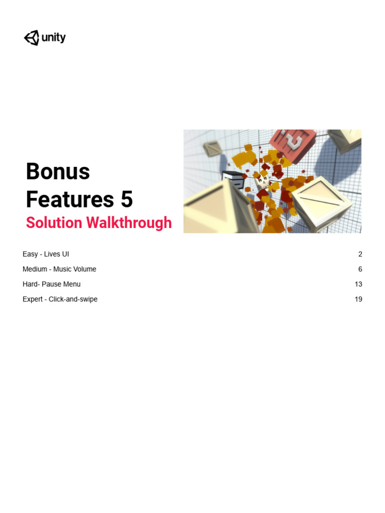 Unit 5 - Bonus Features and Solution | PDF | Games & Activities