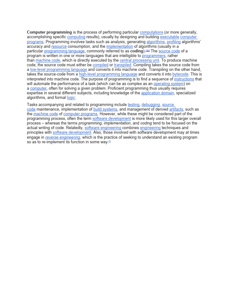 Computer Programming | PDF