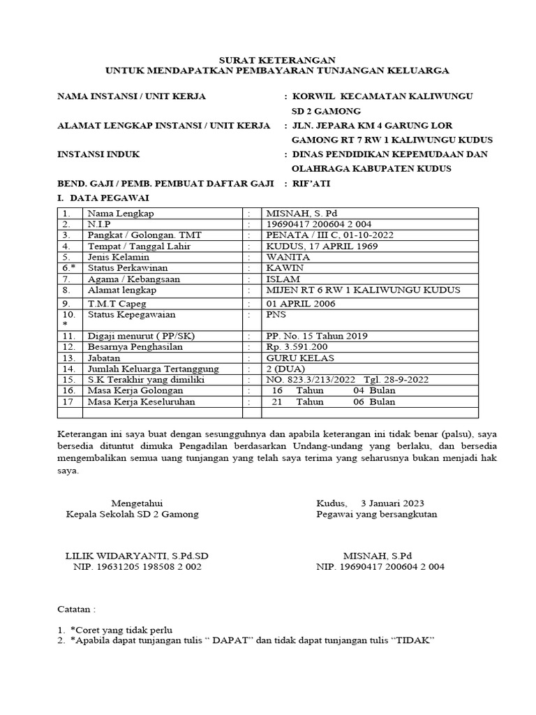 FORMAT ISKUMPTK Bu Lilik - CopyTH 2022 | PDF