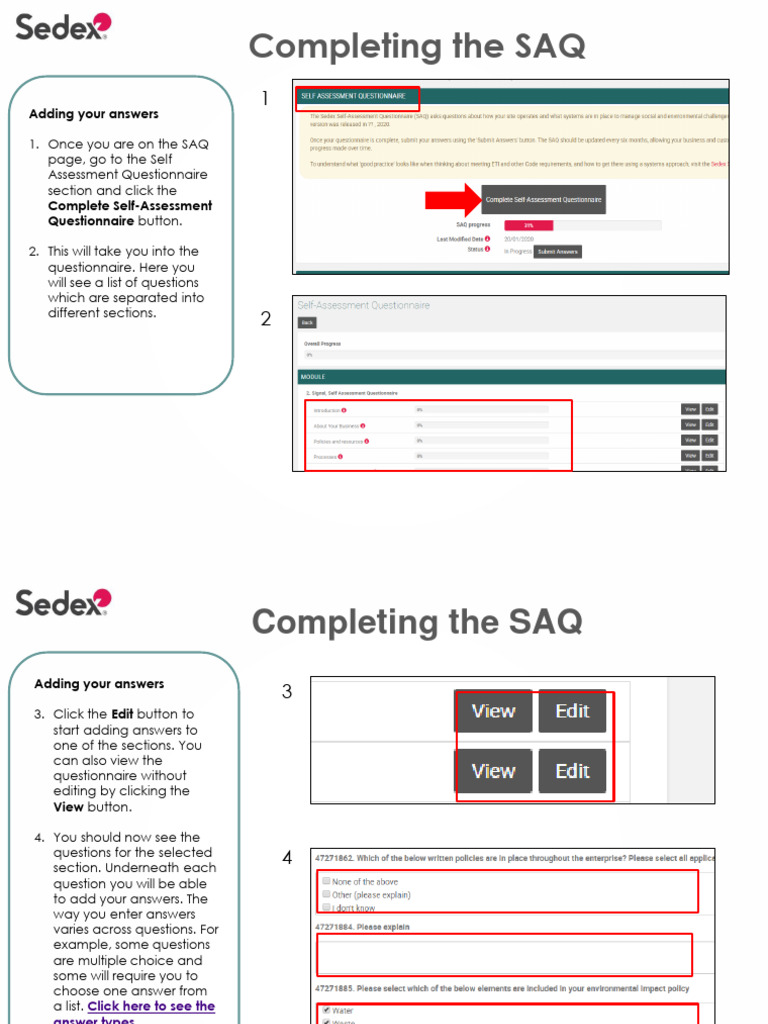 Supplier - How To Complete The SAQ | PDF | Questionnaire | Multiple Choice