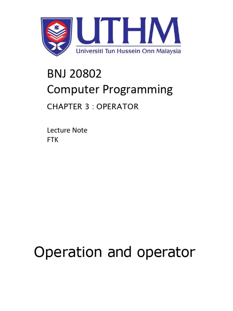 Operators | PDF | Namespace | Mathematical Logic Operators | PDF | Namespace | Mathematical Logic