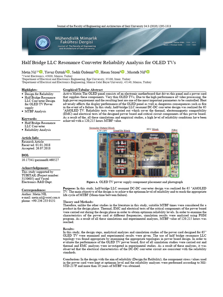 OLED TV Power Converter Reliability | PDF | Reliability Engineering | Electricity