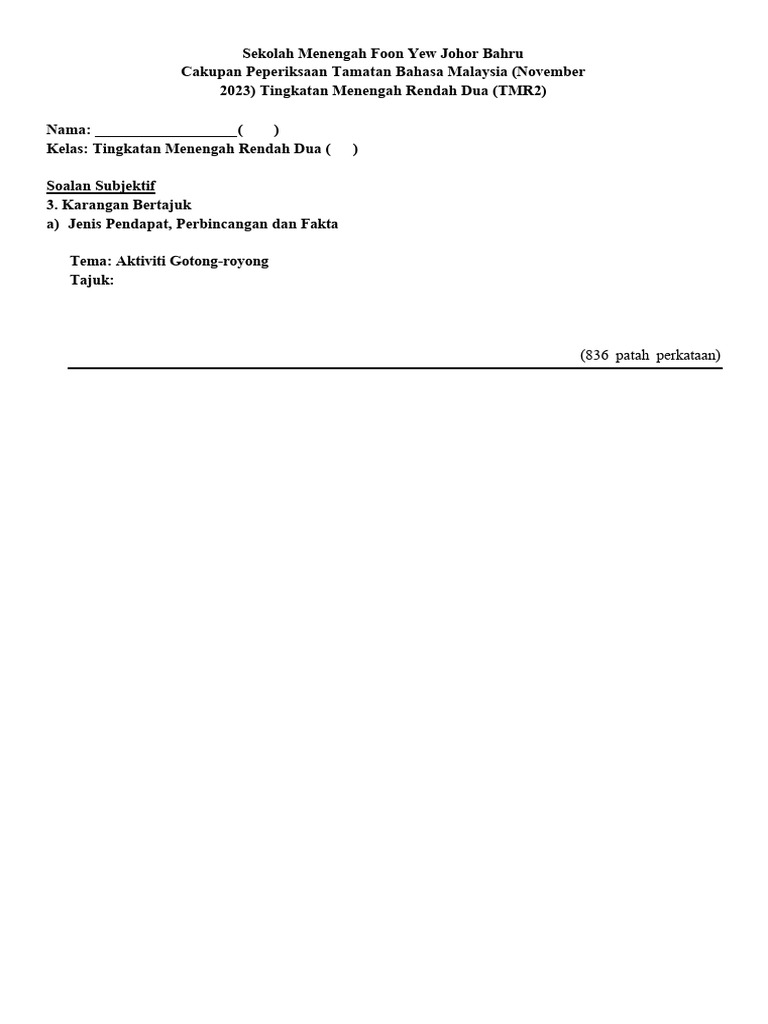 Karangan Format | PDF