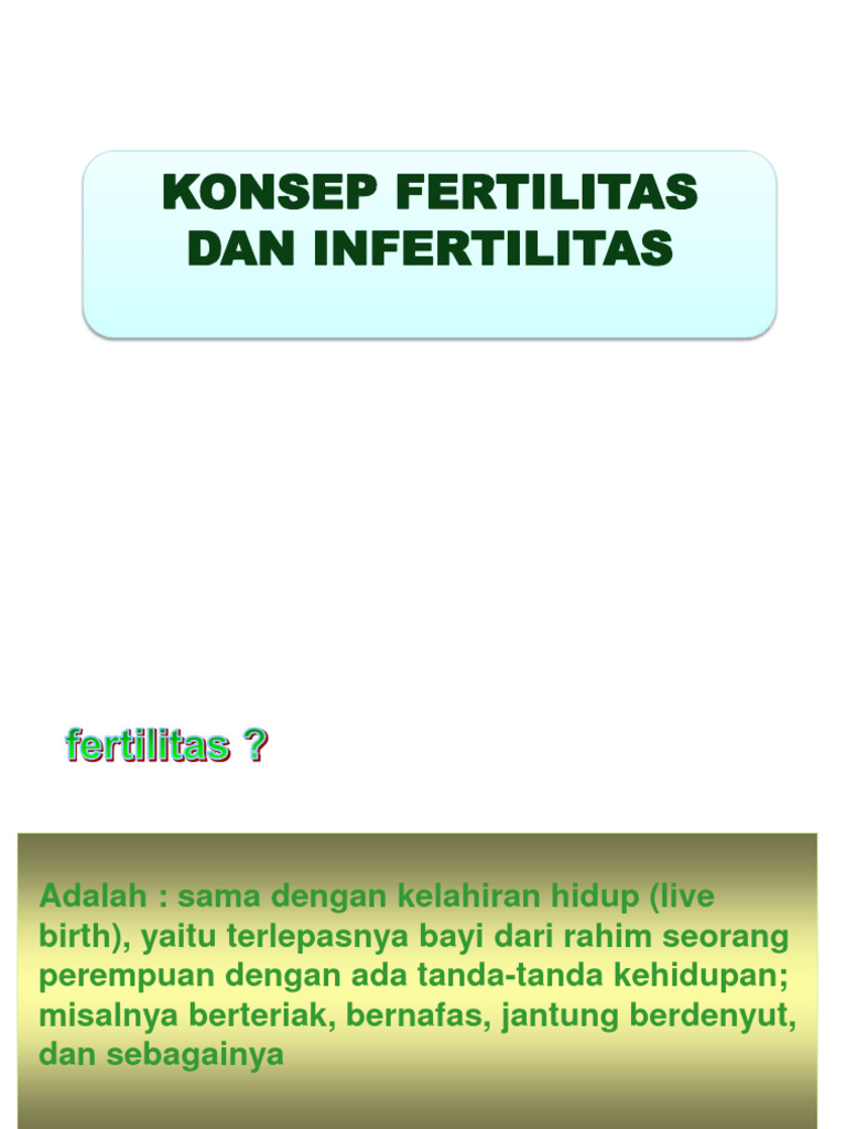 Konsep Fertilitas Dan Infertilitas | PDF