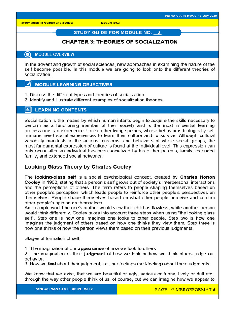 GEE2 Module 3 - Theories of Socialization | Download Free PDF | Id ...