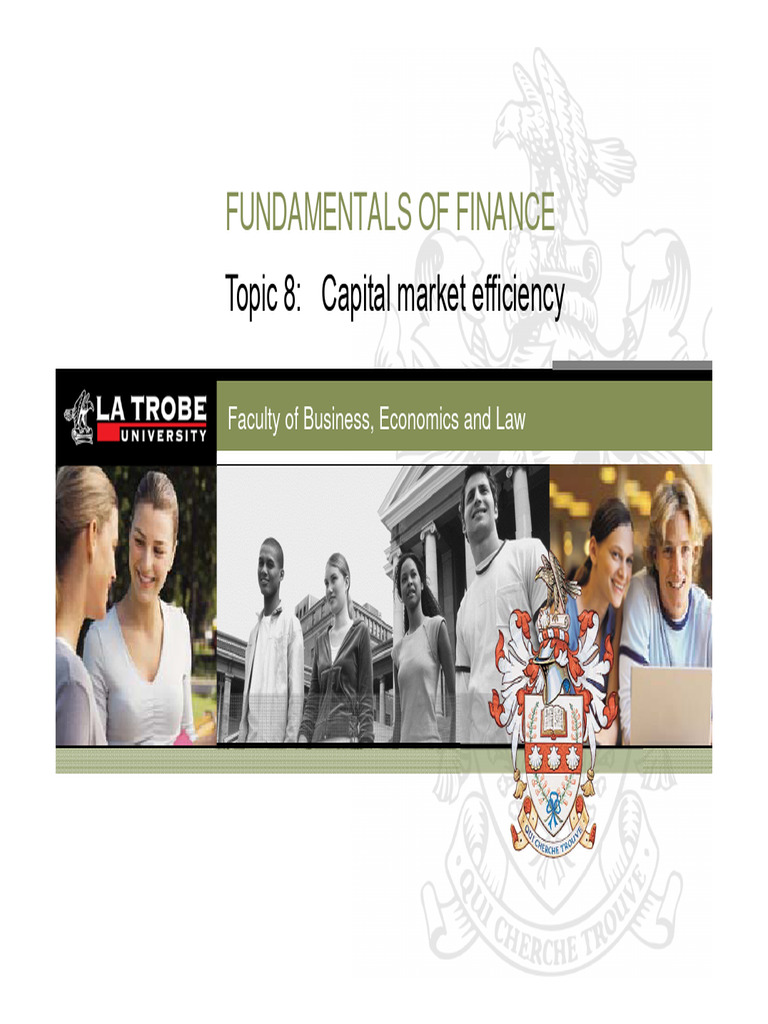 Fmi Lecture 7 Emh | PDF | Technical Analysis | Efficient Market Hypothesis Fmi Lecture 7 Emh | PDF | Technical Analysis | Efficient Market Hypothesis