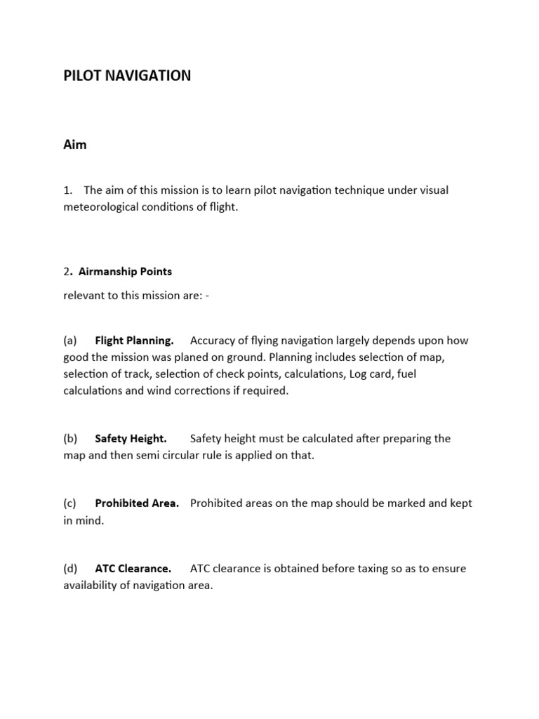 Pilot Navigation LPB | PDF