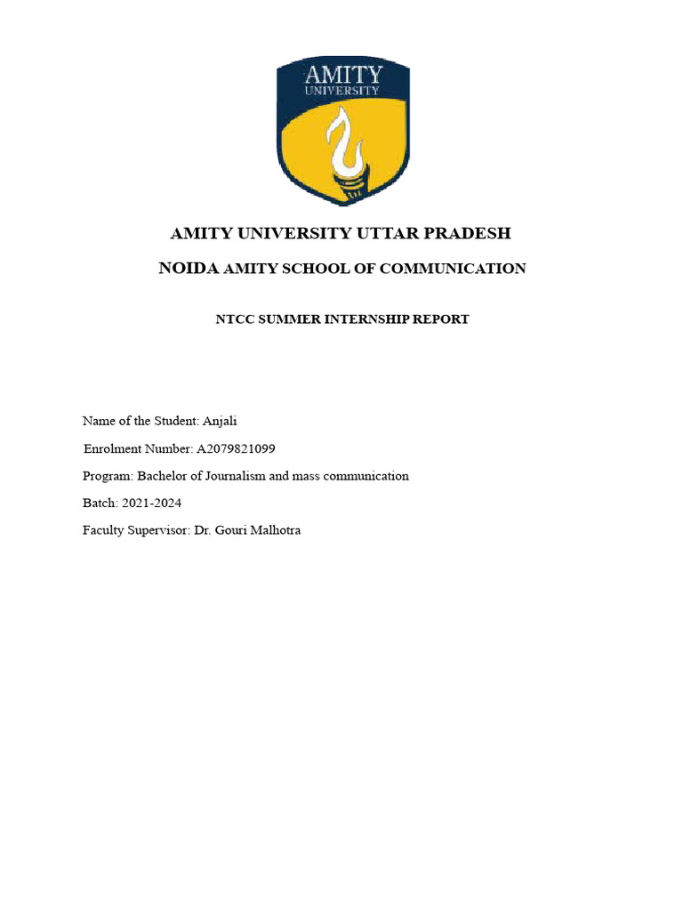 Anjali NTCC Report (1) 6 | PDF