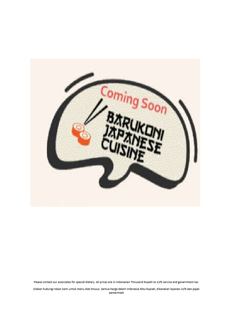 Proposal Menu Japanese 1 | PDF | Sushi | Japanese Cuisine