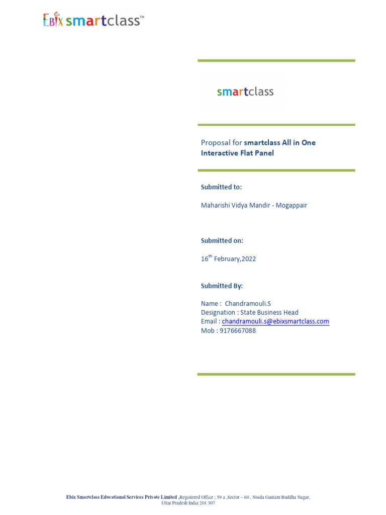 All in One IFP Proposal For MVM Mogappair | PDF | Computer Architecture | Computer Engineering