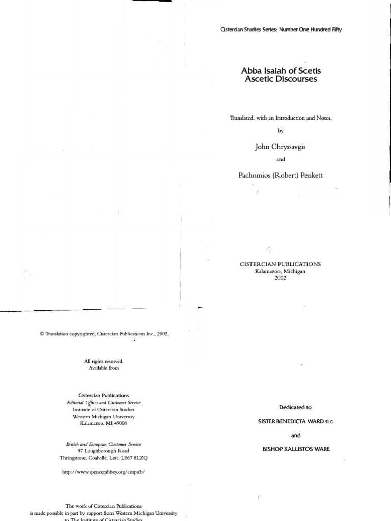 Abba Isaiah of Scetis Ascetic | PDF