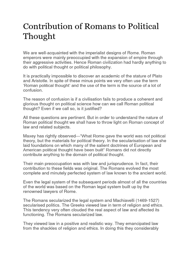 NABAMITA - BANERJEERoman Political Thought2020!05!10Roman Political ...