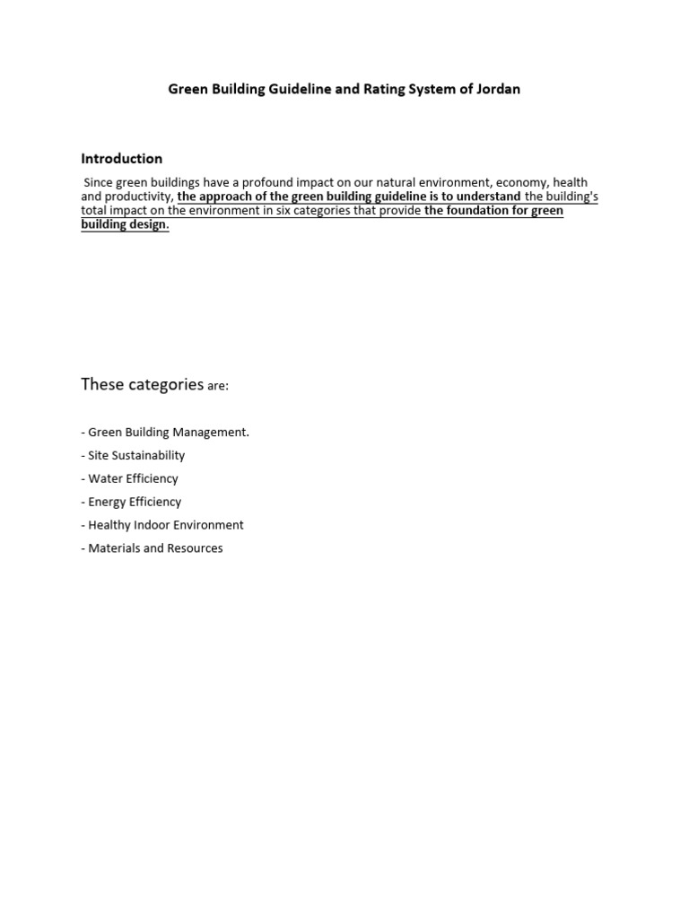 Jordan's Green Building Guidelines | PDF | Green Building | Nature