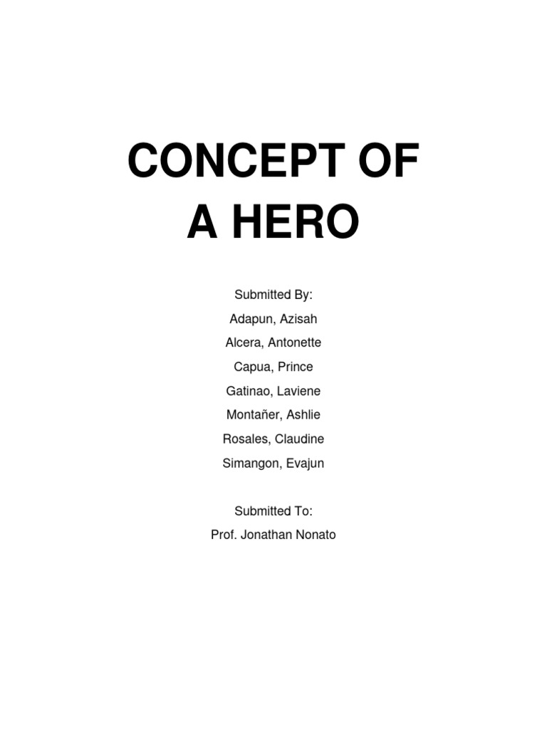 Concept of A Hero | PDF