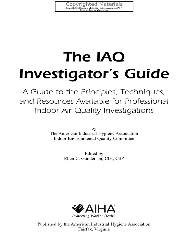 The Iaq Investigator's Guide | PDF