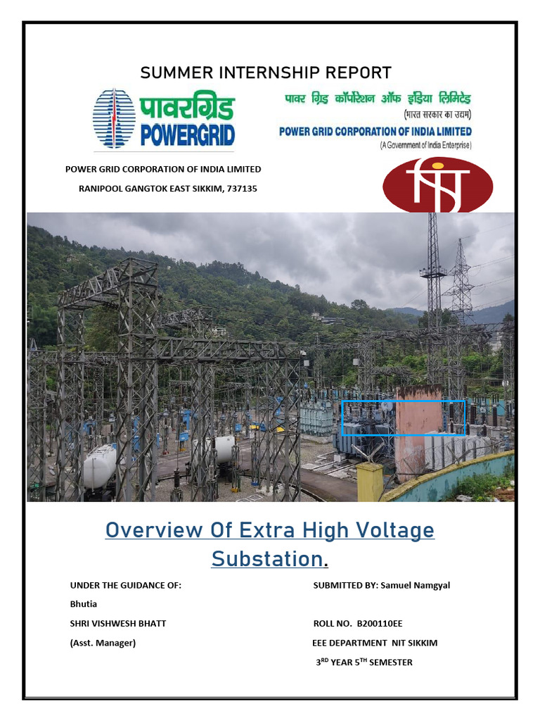 High Voltage Substation Report | PDF