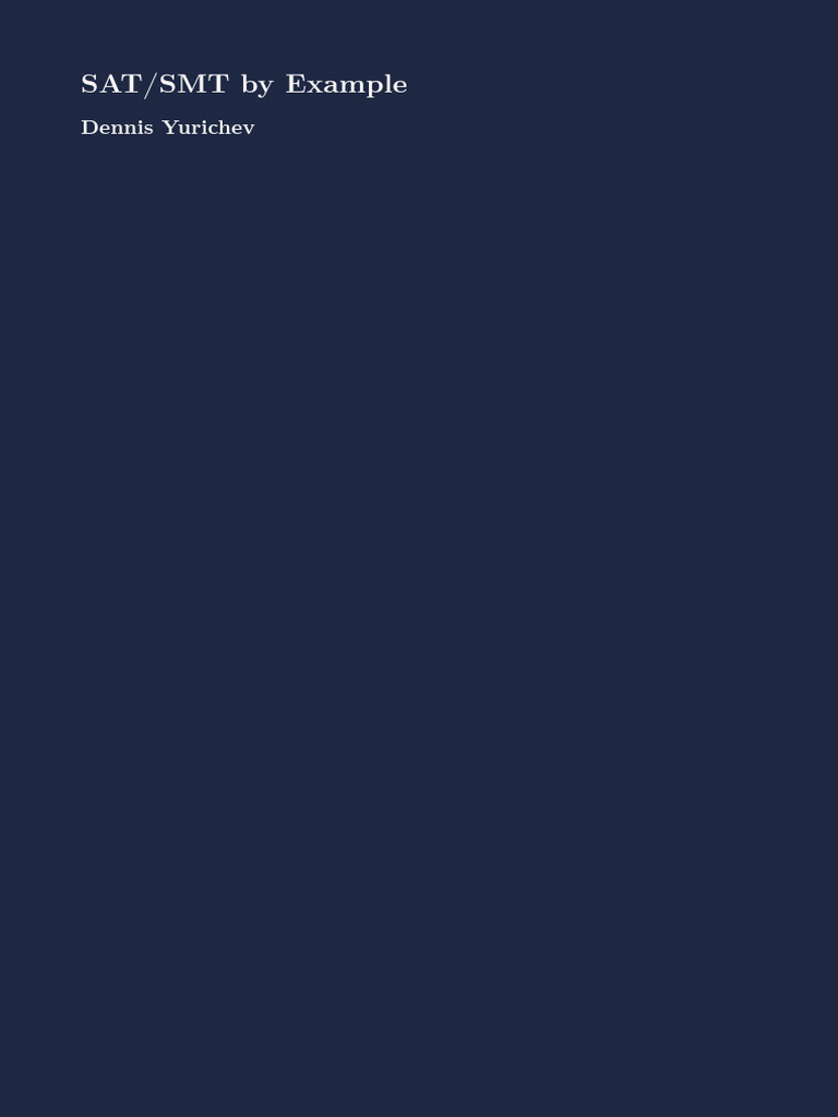 SAT SMT by Example | PDF